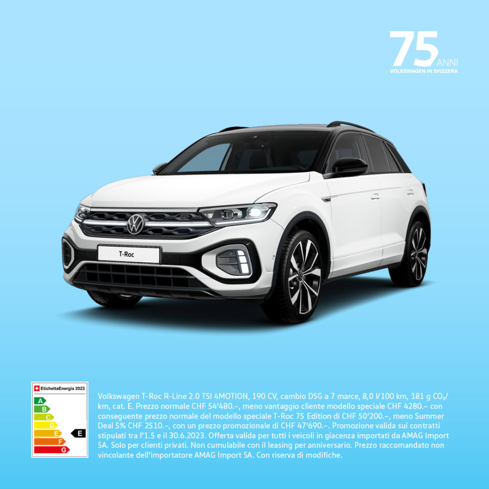 VW - Modelli speciali 75 Edition | Garage Karpf SA